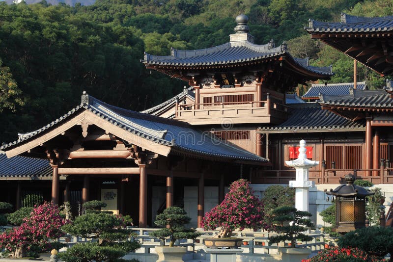 Chi Lin Nunnery stock image. Image of hongkong, edifice - 4199923