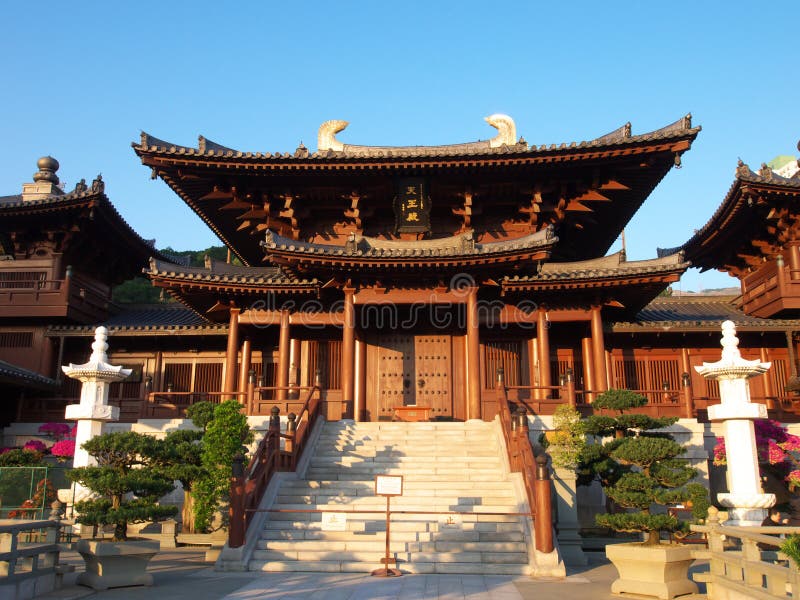 Chi Lin Nunnery in Hong Kong Stock Photo - Image of chinese, frame ...