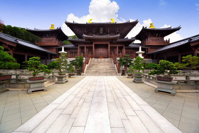 Chi lin nunnery stock photo. Image of hill, beautiful - 52579404