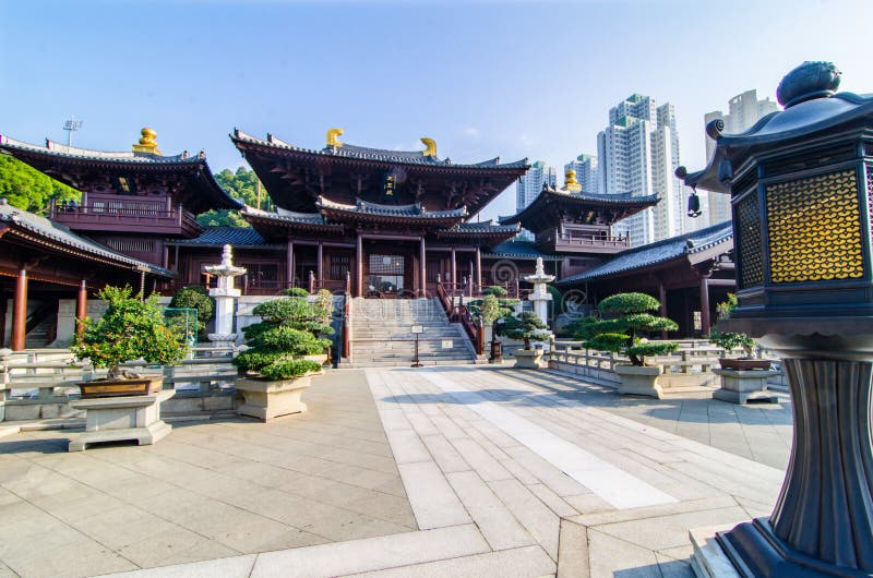 Chi Lin Nunnery stock image. Image of diamond, kong, architecture ...