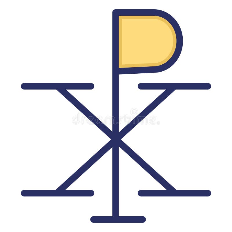Chi Rho Isolated Vector Icon Which Can Easily Modify or Edit Stock ...