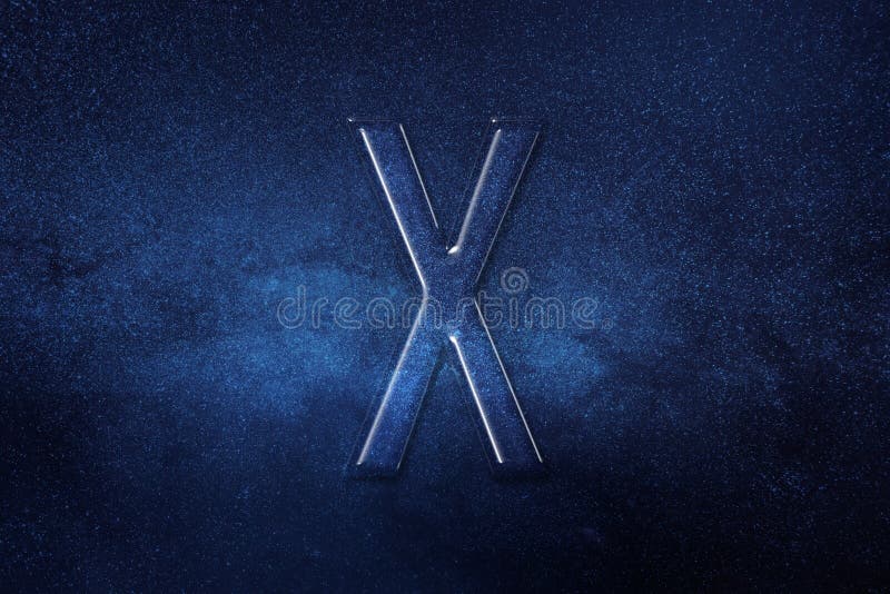 Chi Sign. Chi Letter, Greek Alphabet Symbol Stock Image - Image of math ...