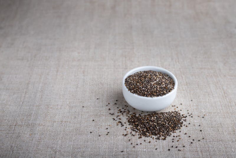 Chia beans in a bowl stock photo. Image of grain, superfood - 183840746