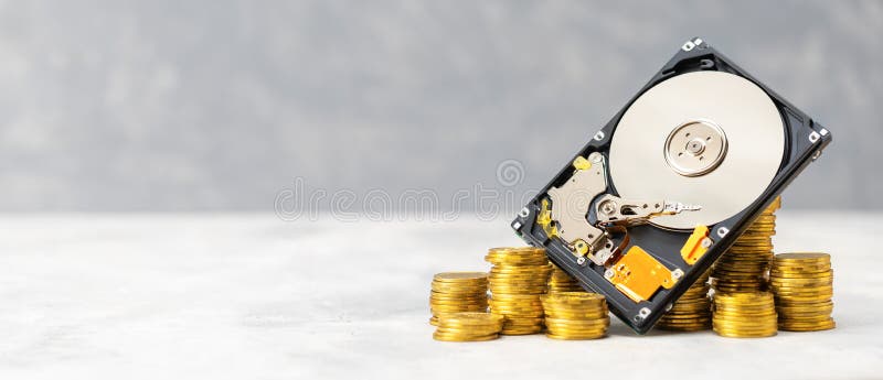 Chia Cryptocurrency. Chia Mining with a Hard Drive Stock Image - Image ...