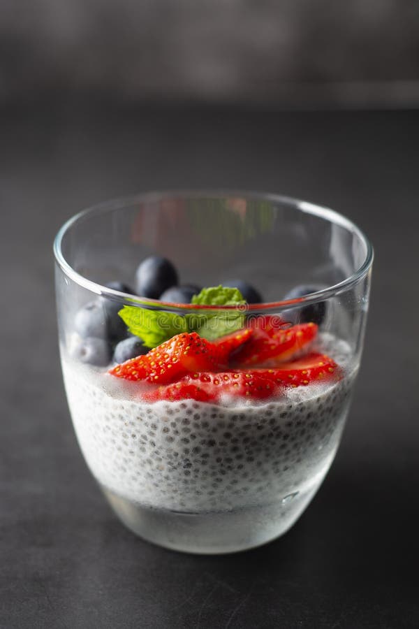 Chia Seed Pudding with Berries. Healthy Breakfast Stock Photo - Image ...