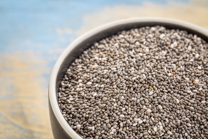 Chia seeds close-up stock image. Image of shallow, selective - 84014545