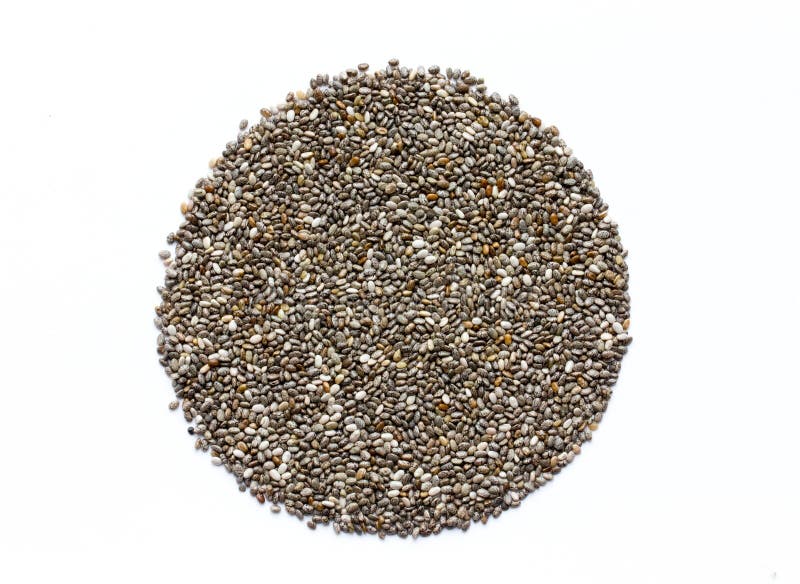 Chia Seeds Round Shaped Isolated Stock Photo - Image of breakfast ...