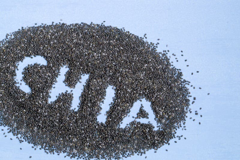 . Chia Word Made from the Chia Seeds Stock Image - Image of chia, sage ...