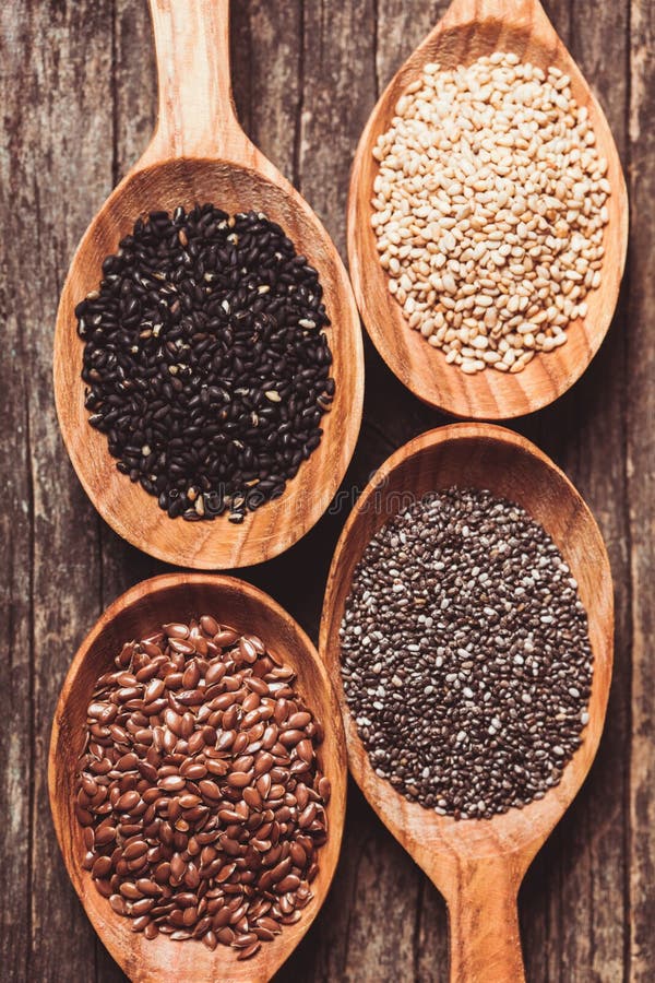 Chia, sesame, flax stock image. Image of condiment, ingredient - 56621985 Chia, sesame, flax stock image. Image of condiment, ingredient - 56621985