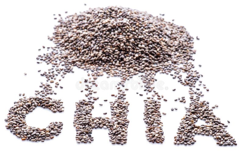 . Chia Word Made from the Chia Seeds Stock Image - Image of chia, sage ...