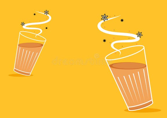 Chai Logo Design. Karak Milk Chai Illustration on Organic Background ...
