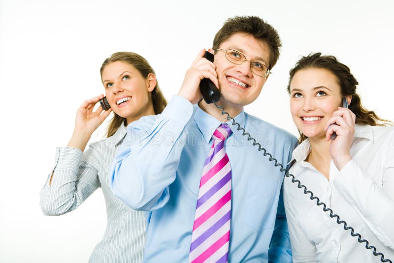 Chiamare fotografia stock. Immagine di felice, socio, femmina - 5712732