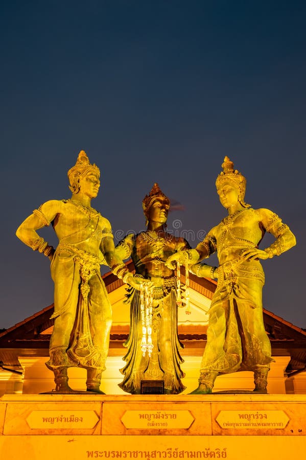 256 Three Kings Monument Chiang Mai Thailand Stock Photos - Free ...