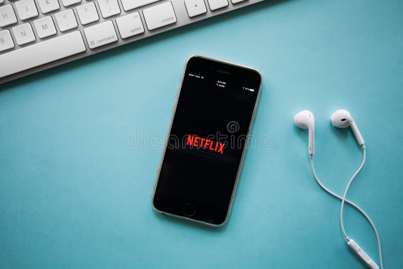 CHIANG MAI,THAILAND - August 26, 2016:Apple IPhone with Netflix ...