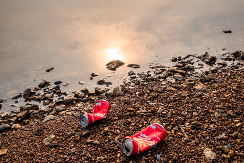 Chiang Mai/ Thailand - May 16, 2019: Closeup of Two Distorted Empty ...