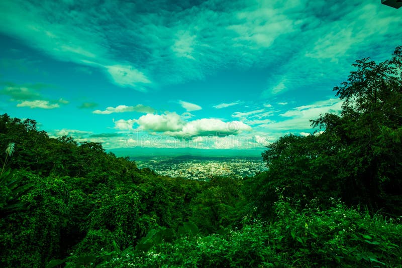 Chiangmai City at View Point Stock Photo - Image of scenery, asia ...