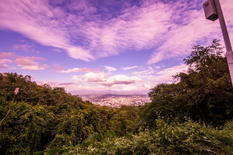 Chiangmai City at View Point Stock Photo - Image of chiang, blue: 219059422