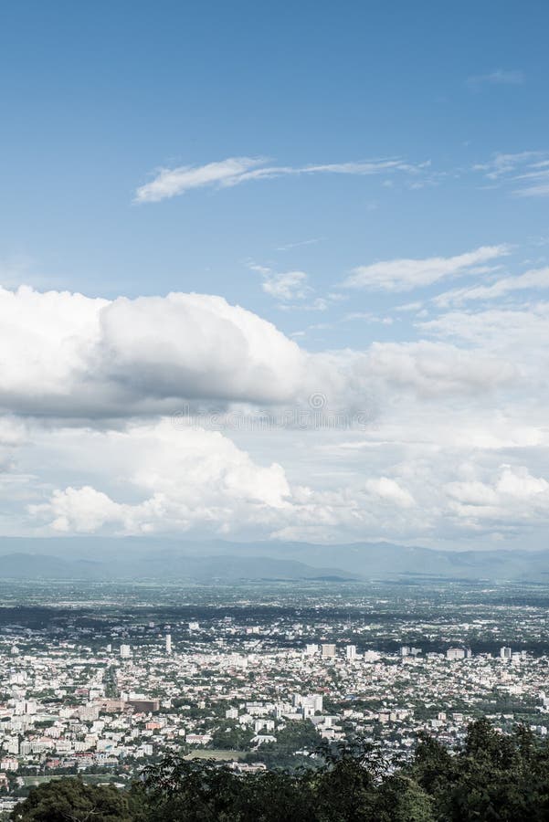 Chiangmai City at View Point Stock Image - Image of landscape, high ...