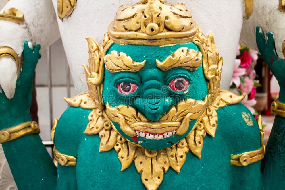 Gaint stock image. Image of gaint, temple, chiangmai - 91434157