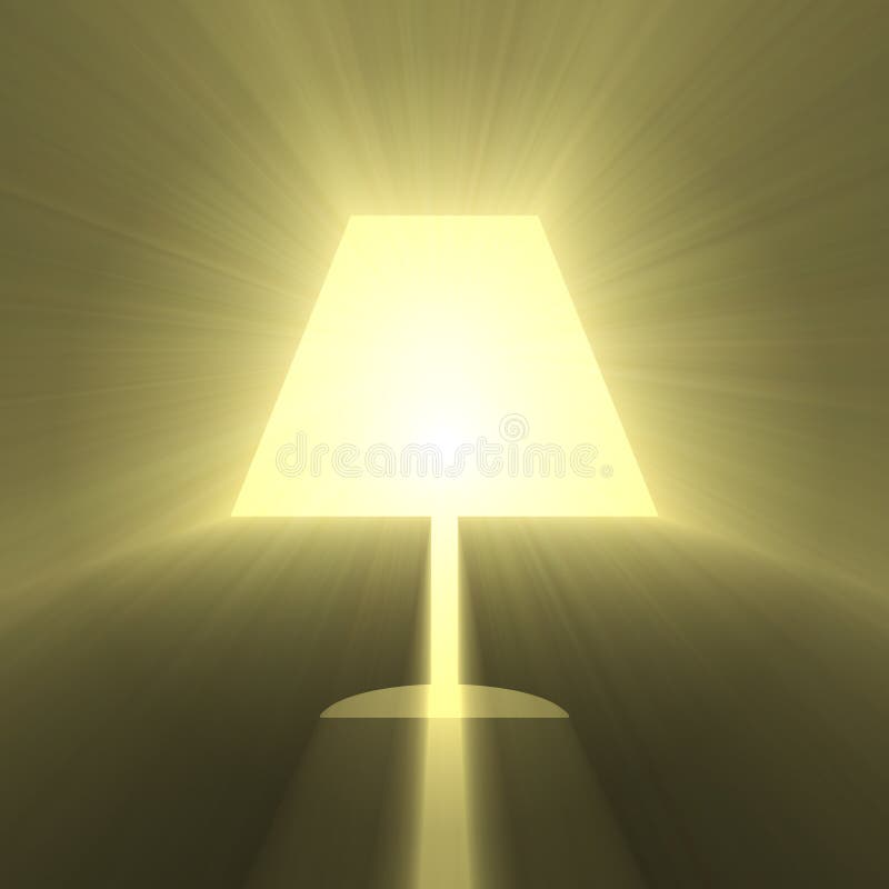 Chiarore Della Luce Di Simbolo Della Lampada Da Tavolo Illustrazione di ...