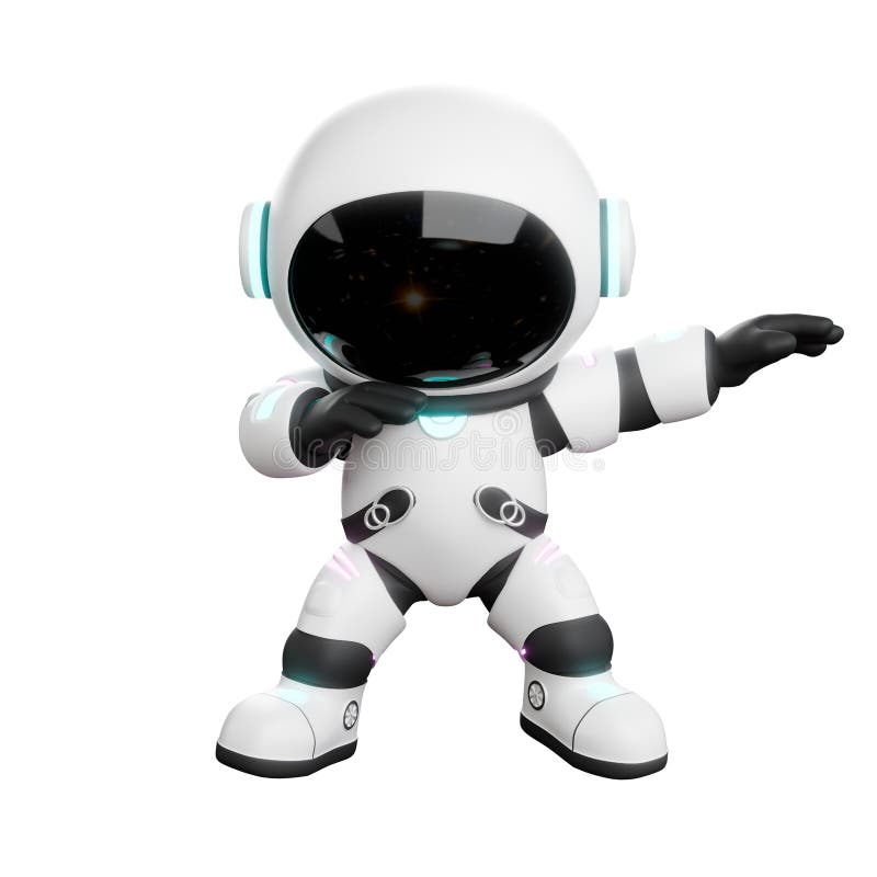 A Chibi Astronaut Standing Doing a Cool Pose Stock Photo - Illustration ...