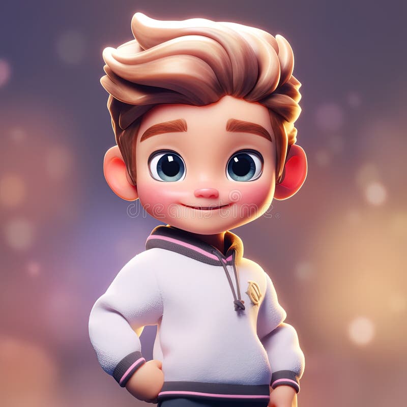 Chibi Boy Character Design. Stock Illustration - Illustration of hair ...