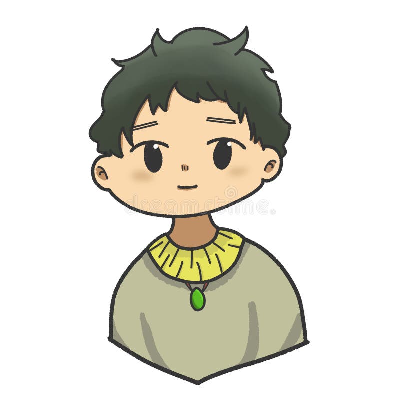 Chibi boy smile stock image. Image of cartoon, green - 245448565