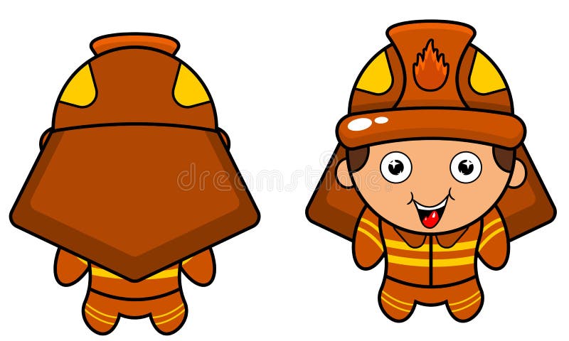 Chibi Cartoon Mascot Firefigters Stock Vector - Illustration of hatchet ...