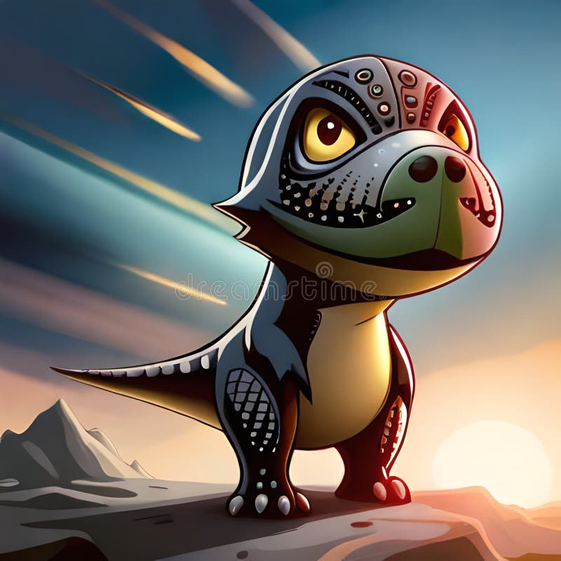 A chibi dinosaur 1st stock illustration. Illustration of wallpaper ...