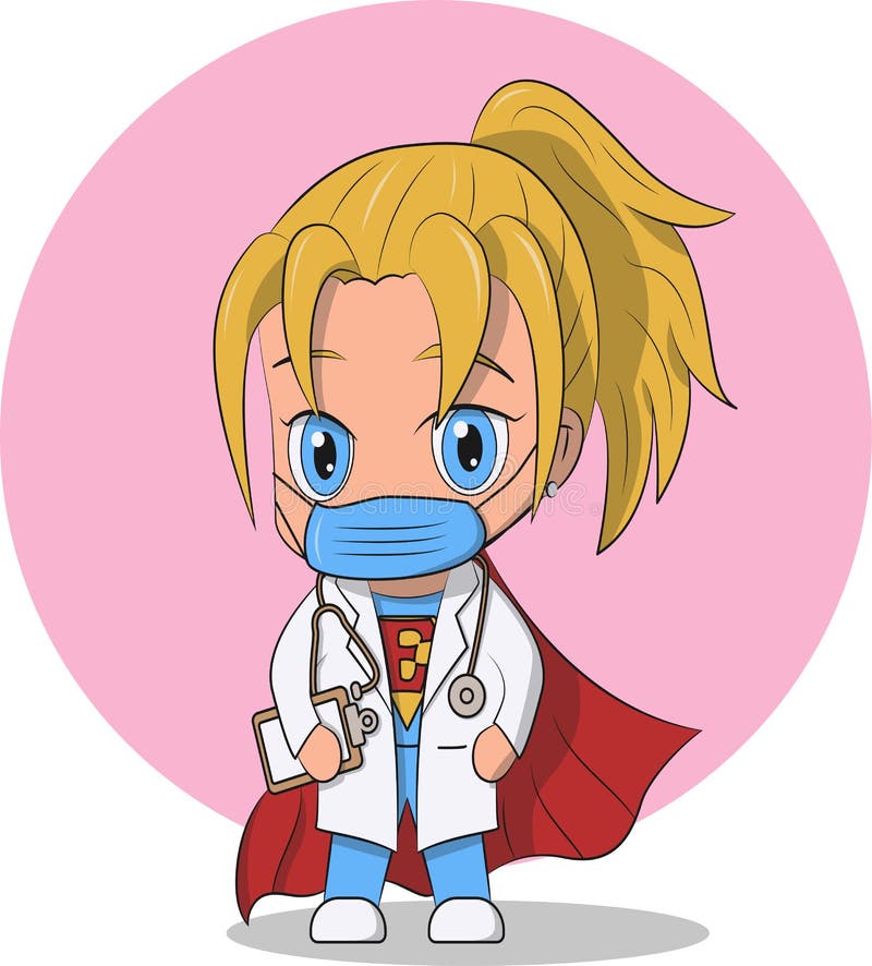 Chibi Kawaii Nurse or Doctor Character. Stock Vector - Illustration of ...
