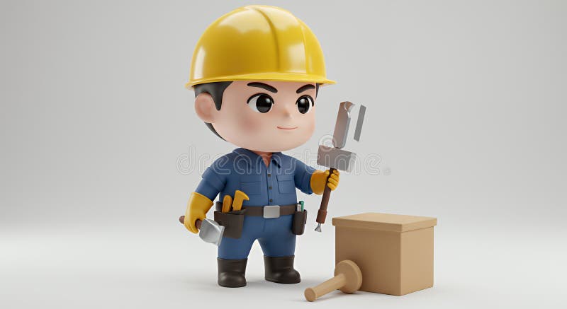 Chibi Korean Carpenter Stock Illustrations – 3 Chibi Korean Carpenter ...