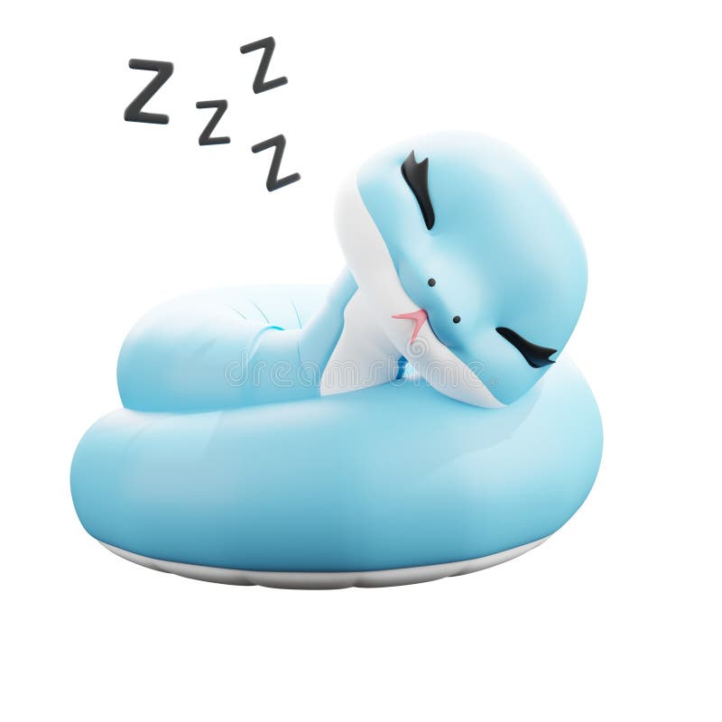 Cute 3D Snake Character Animation with Coiled Body while Its Eyes ...