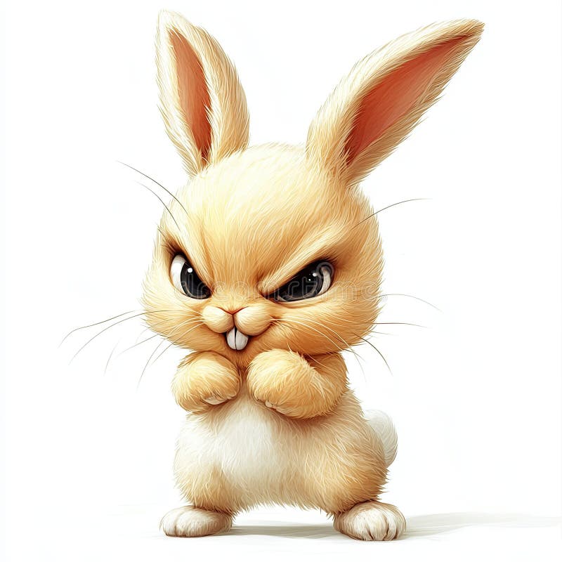 Chibi Style Bunny Emoji with Mischievous Expression, Ready for Fun ...