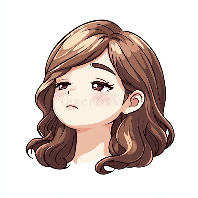 Chibi Style Character with Half Closed Eyes and Soft Expression ...