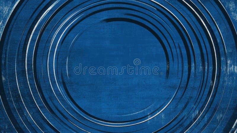 A Chic Abstract Design Featuring Dark Blue Circular Stripes and ...