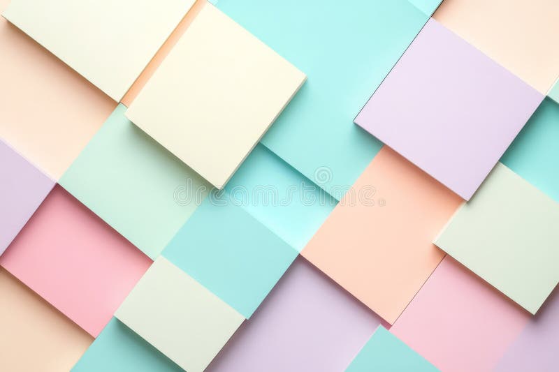 A Chic Background with an Array of Light Color Blocks in Various Pastel ...