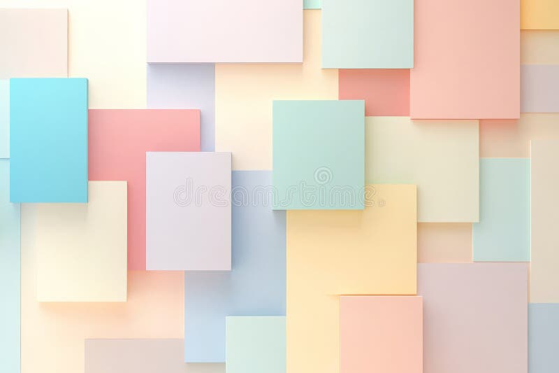 A Chic Background with an Array of Light Color Blocks in Various Pastel ...