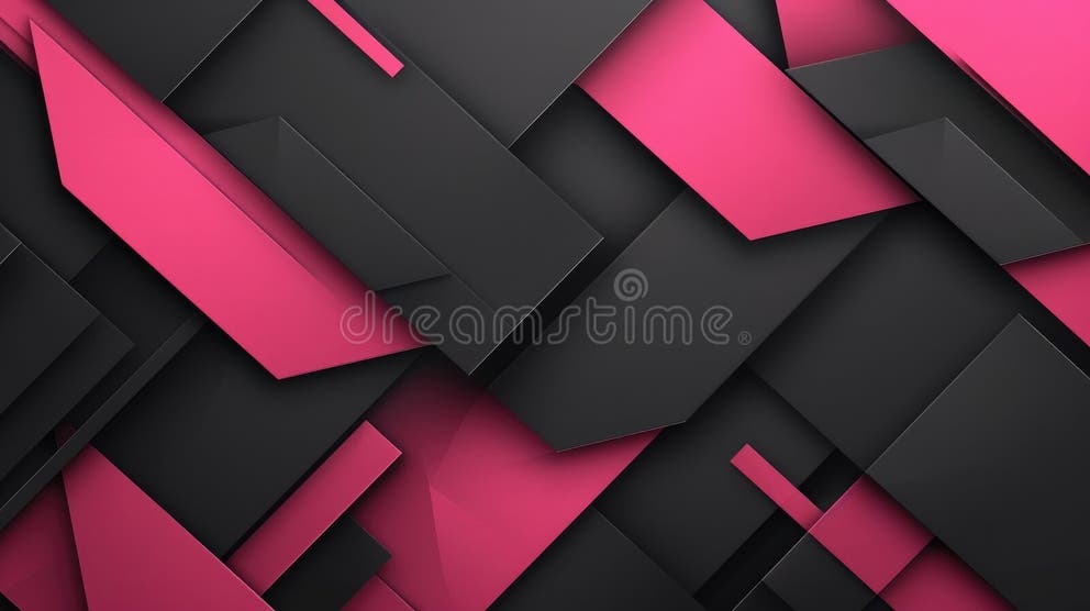 Chic Black and Pink Geometric Patterns Converge, Shaping a Visually ...