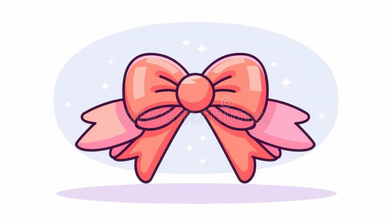 Chic Bow Icon in Flat Style on White Backdrop. Elegant Ribbon Symbol ...