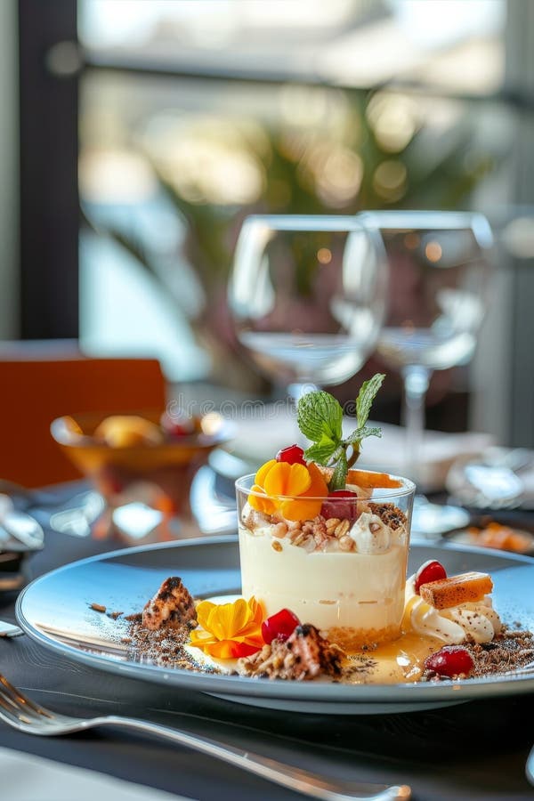 Chic Breakfast Elegance Artistic Plating of Morning Dishes at a Trendy ...