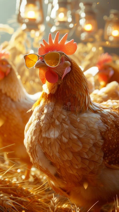 Chic chicken in a stock image. Image of originality - 316719599