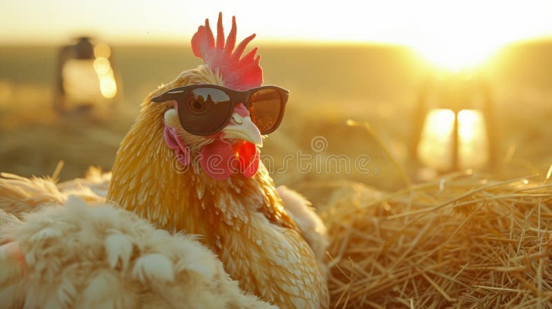 Chic chicken in a stock illustration. Illustration of chicken - 315744821