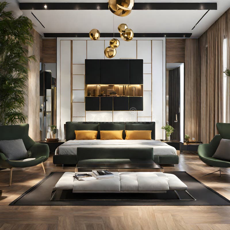 Chic Comfort: a Vision of Modern Interior Elegance Stock Image - Image ...