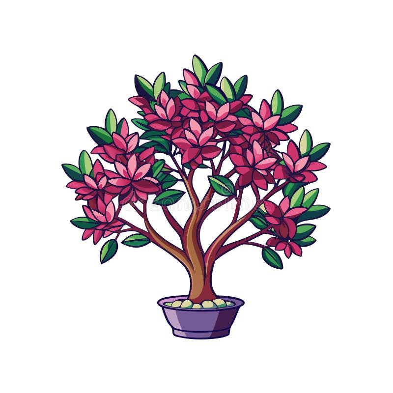 Chic Crape Myrtle Houseplant Art Stock Image - Illustration of plants ...
