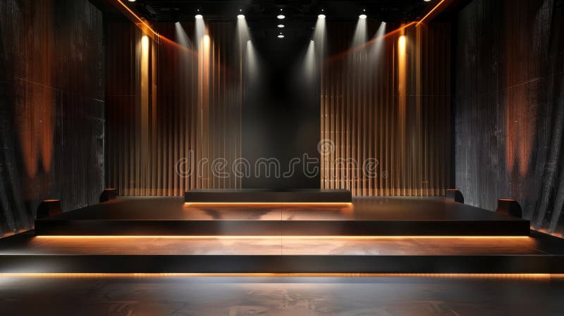 Chic display stage layout stock illustration. Illustration of lighting ...