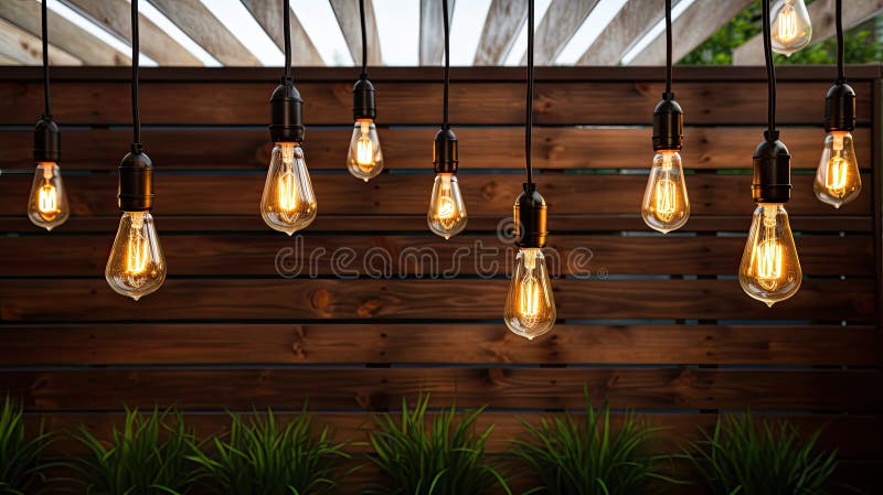 Chic edison light bulb stock illustration. Illustration of atmosphere ...