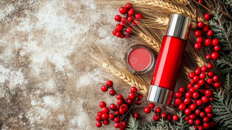 Chic Flat Lay Display of Beauty Items Featuring Natural Elements and ...