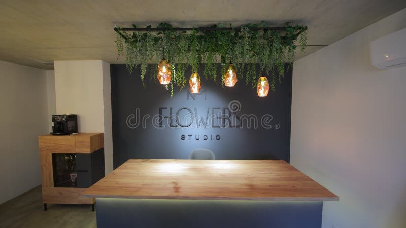 Chic Floral Studio Interior, Modern Interior of a Floral Design Studio ...