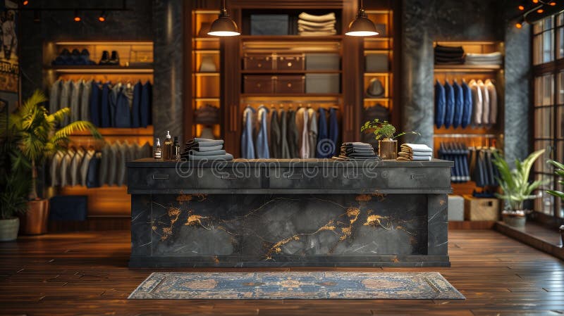 A Chic Folding Counter for Clothes with a Marble-look Surface, Clothes ...