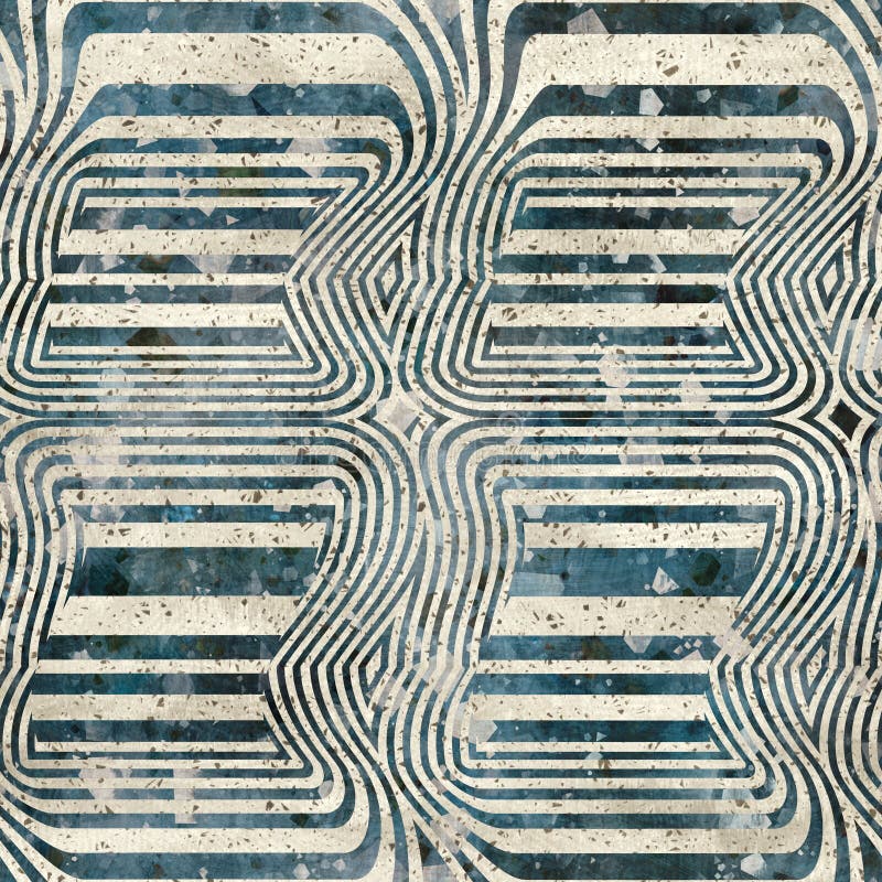 Chic Formal Grungy Geo Texture Seamless Pattern Stock Illustration ...